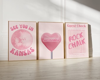 The University of Kansas Digital Prints - Etsy