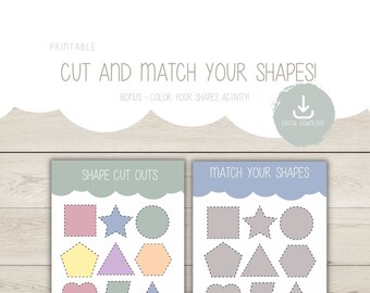 Printable Shapes Toddler Preschool Prek Homeschool Pre - Etsy