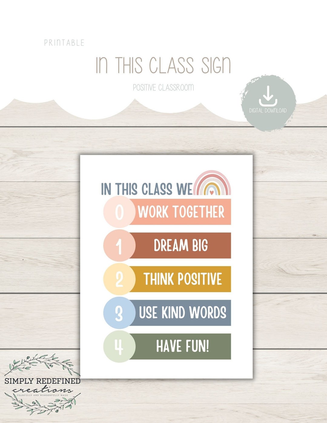Printable, in This Class, Classroom Decor, Homeschool Decor ...