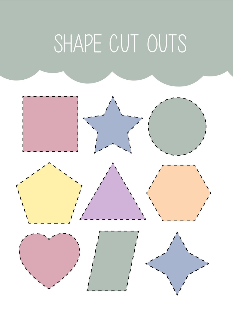 Printable Shapes Preschool Toddler at Home Homeschool - Etsy