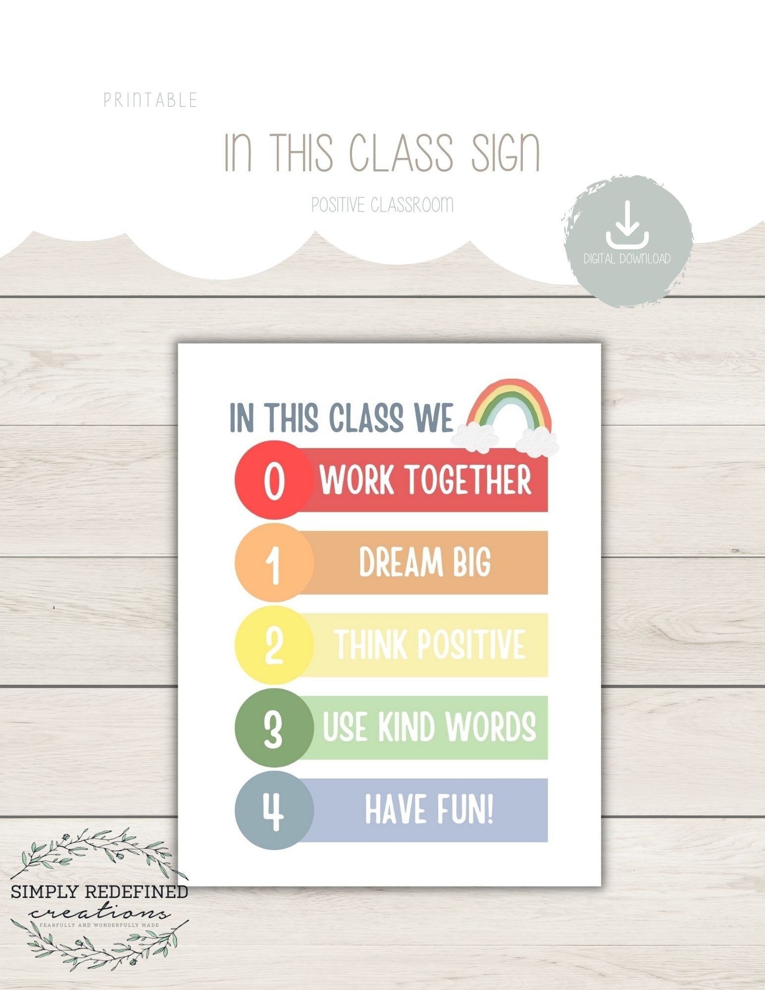 Printable, in This Class, Classroom Decor, Homeschool Decor ...