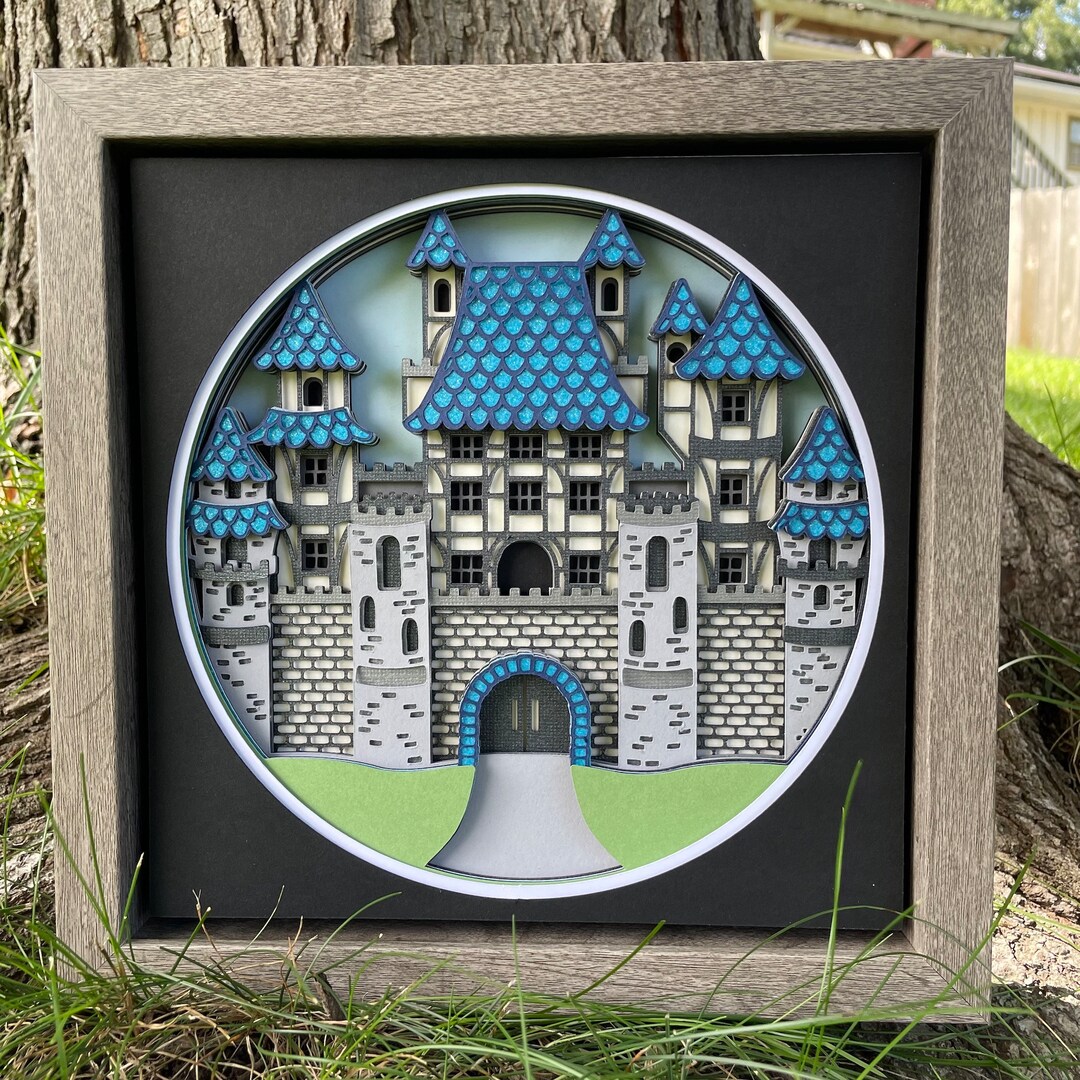 9"x 9" 3D Castle Shadow Box/picture - Etsy
