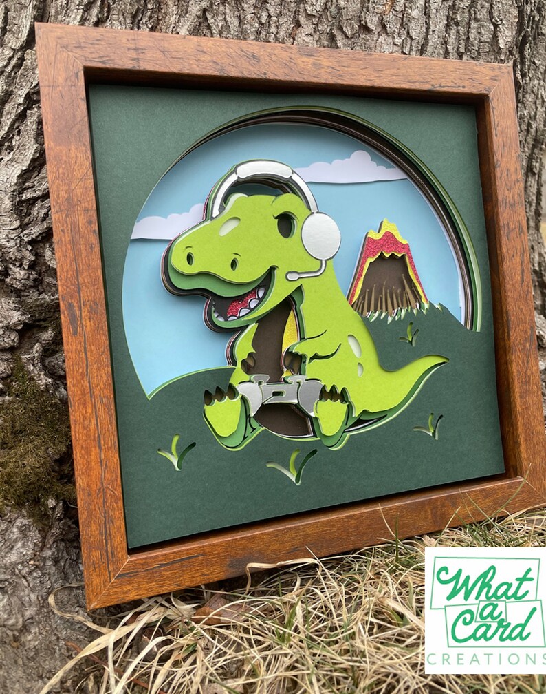 Dinosaur Playing Video Game 3D SVG Digital File - Etsy