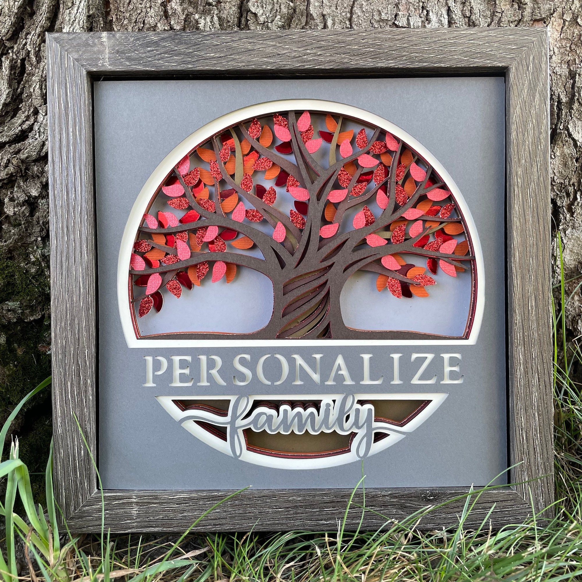 9"x 9" 3D Family Tree Shadow Box/picture - Etsy