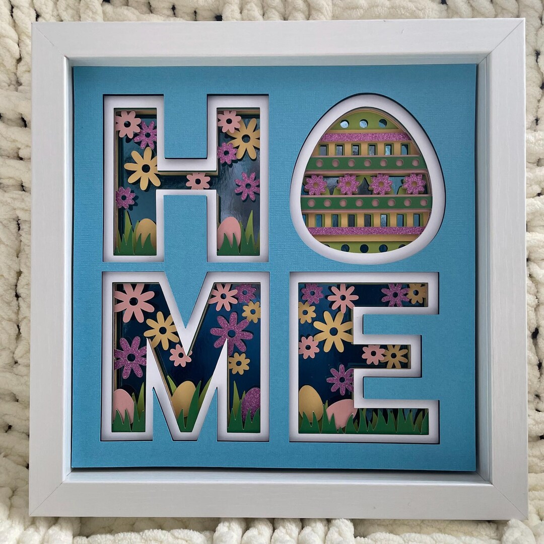 9"x 9" 3D Easter HOME Shadow Box/picture - Etsy