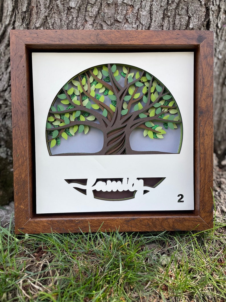 9"x 9" 3D Family Tree Shadow Box/picture - Etsy