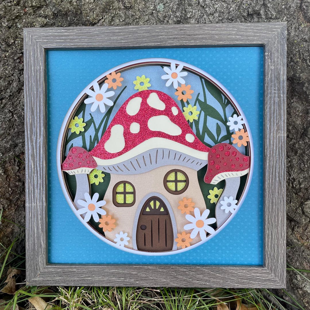 8x 8 3D Mushroom House Shadow Box/picture - Etsy