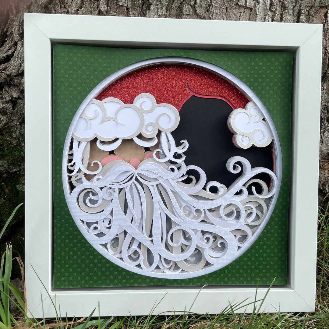 9"x 9" 3D Santa Claus Shadow Box/picture - Etsy