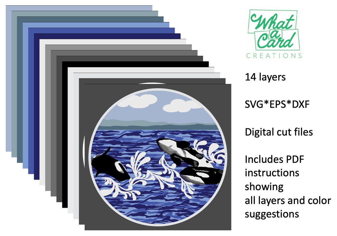 Whales Breaching in the Bay 3D SVG Digital File - Etsy