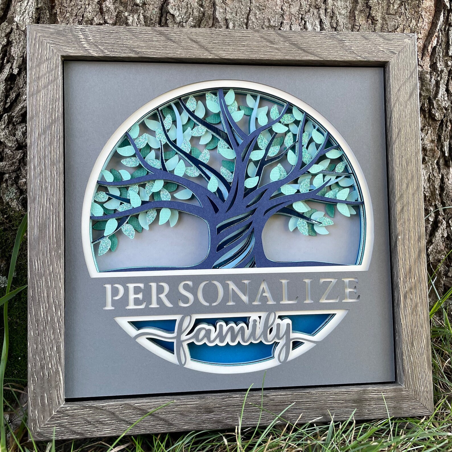 9"x 9" 3D Family Tree Shadow Box/picture - Etsy