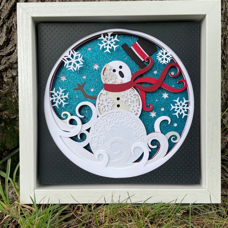 Snowman Shadow Box - Etsy