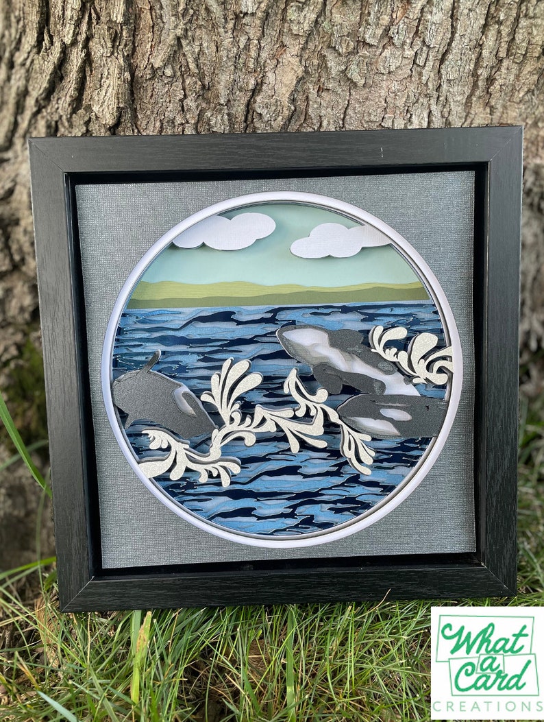 Whales Breaching in the Bay 3D SVG Digital File - Etsy