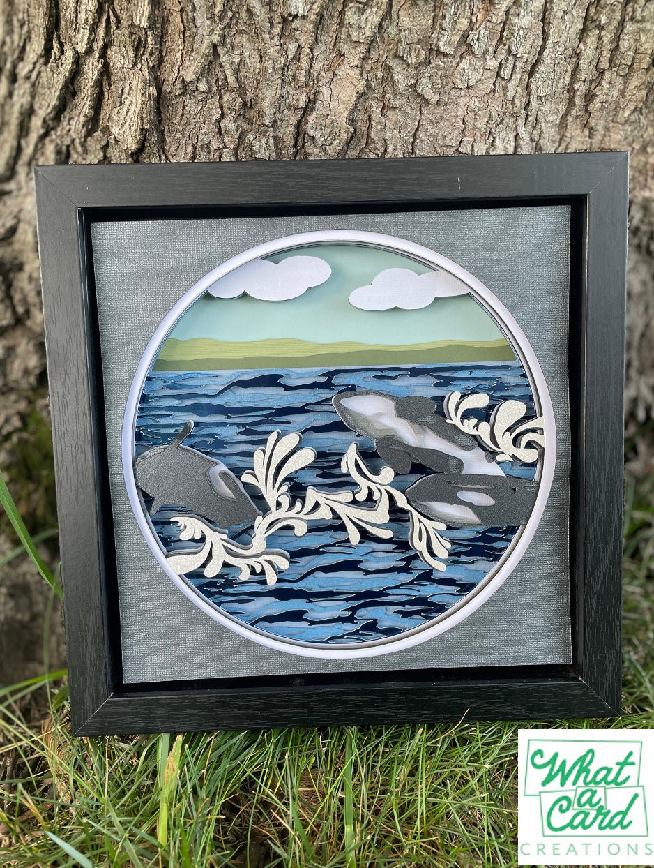 Whales Breaching in the Bay 3D SVG Digital File - Etsy
