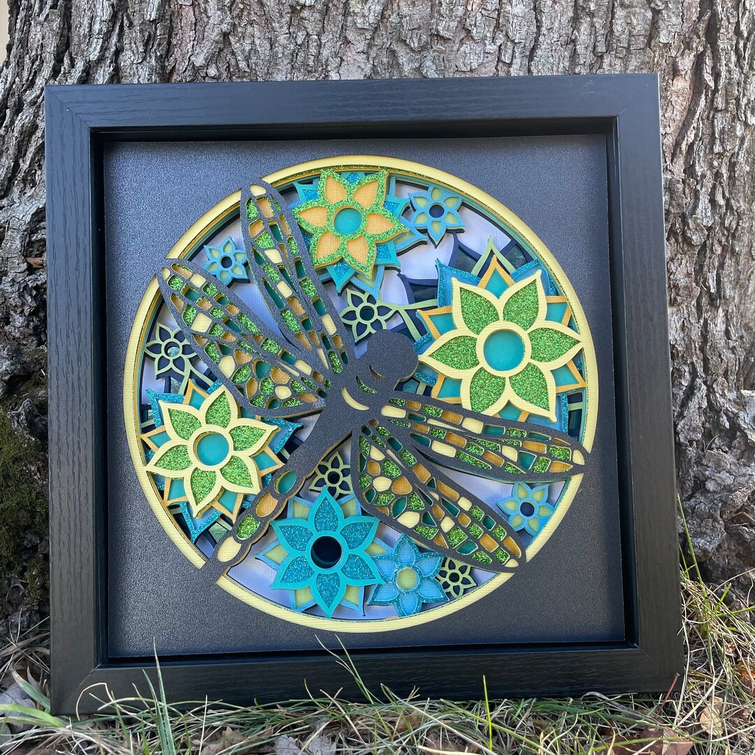 9x 9 3D Dragonfly Shadow Box/picture - Etsy