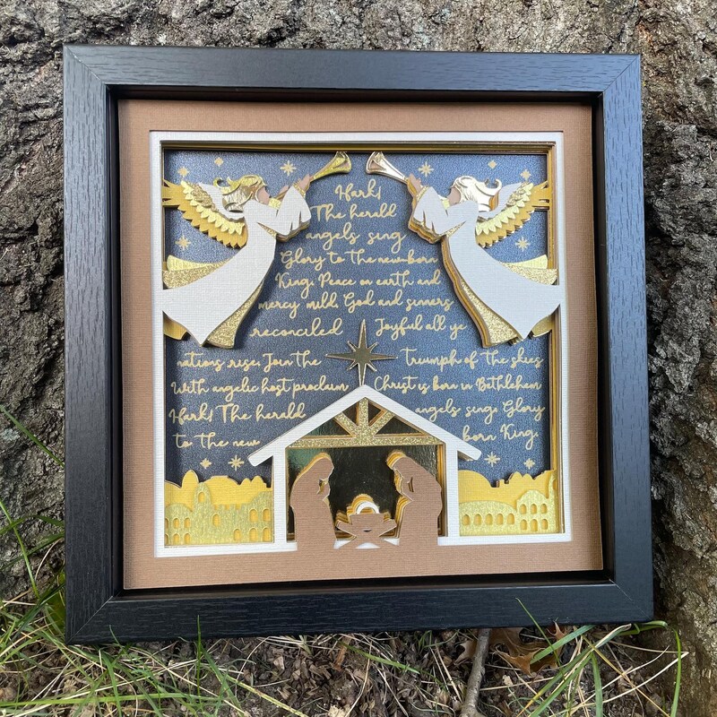 Nativity Shadow Box Svg - Etsy