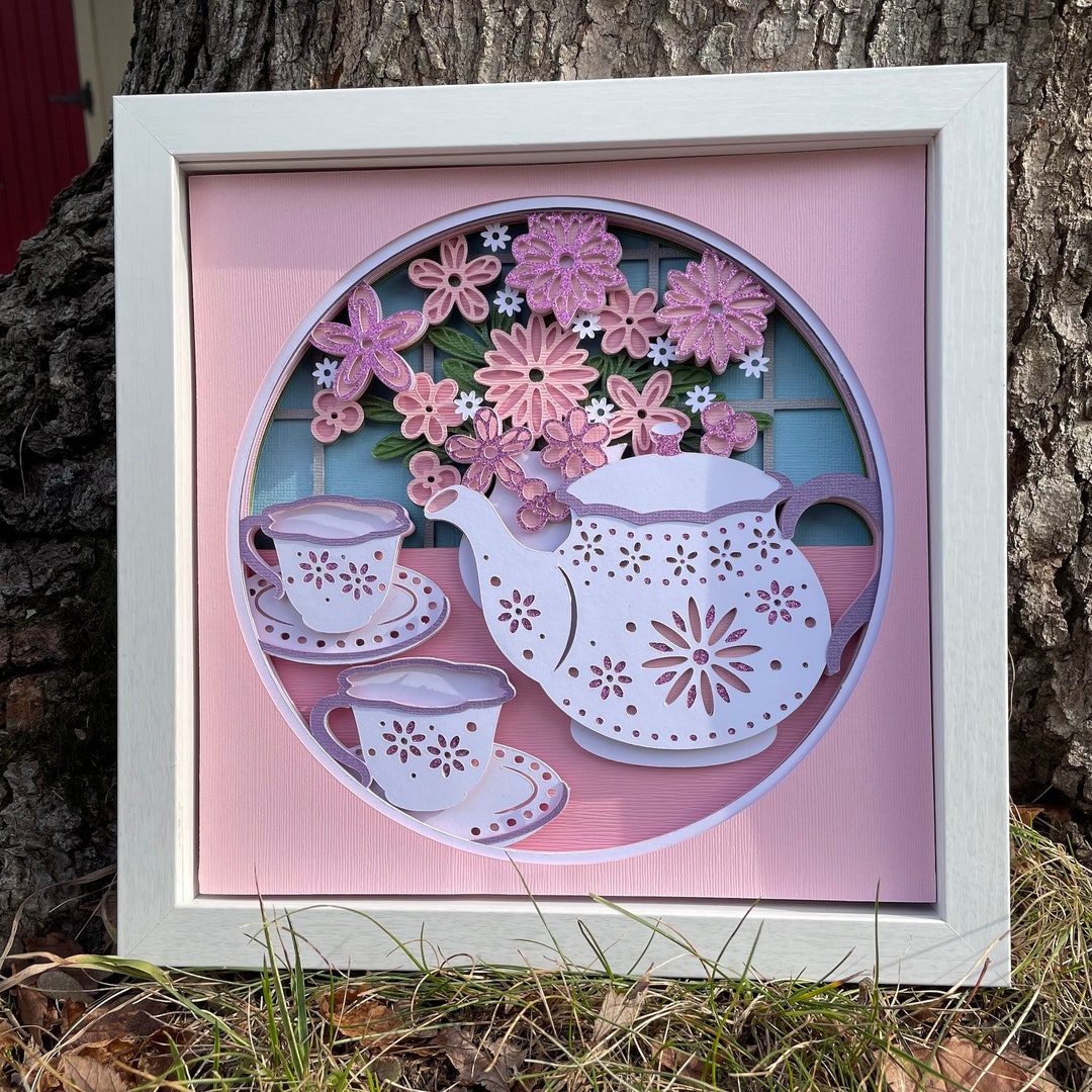 9"x 9" 3D Tea Party Shadow Box/picture - Etsy