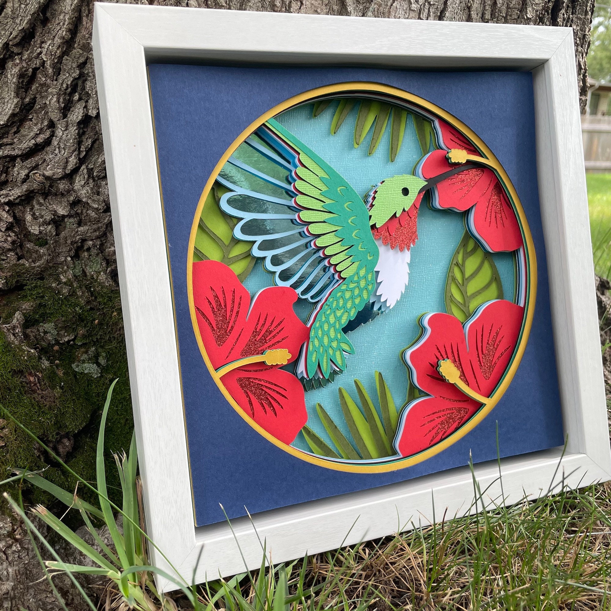 9x 9 3D Hummingbird Shadow Box/picture - Etsy