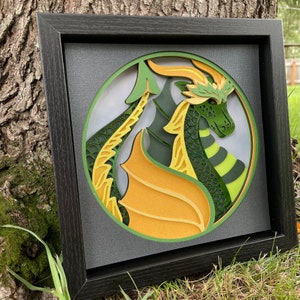 9x 9 3D Dragon Shadow Box/picture - Etsy