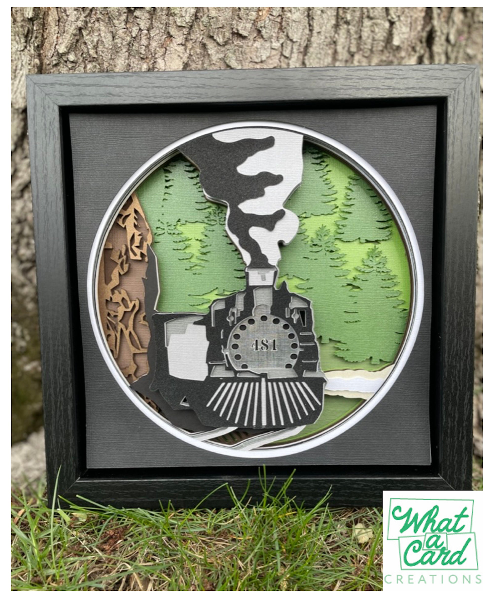9"x 9" 3D Steam Engine Train Shadow Box/picture - Etsy