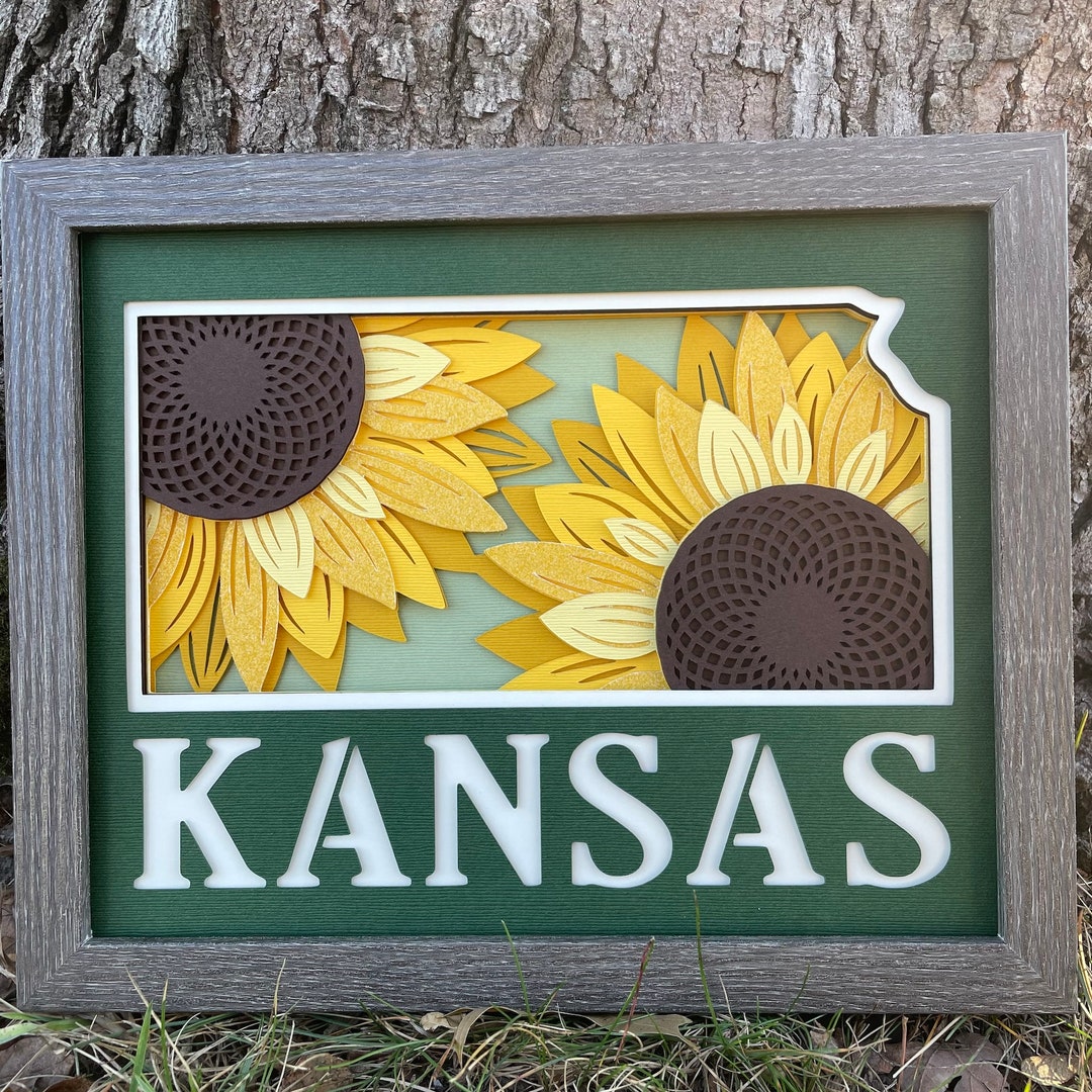 8"x 10" Kansas Shadow Box/picture - Etsy