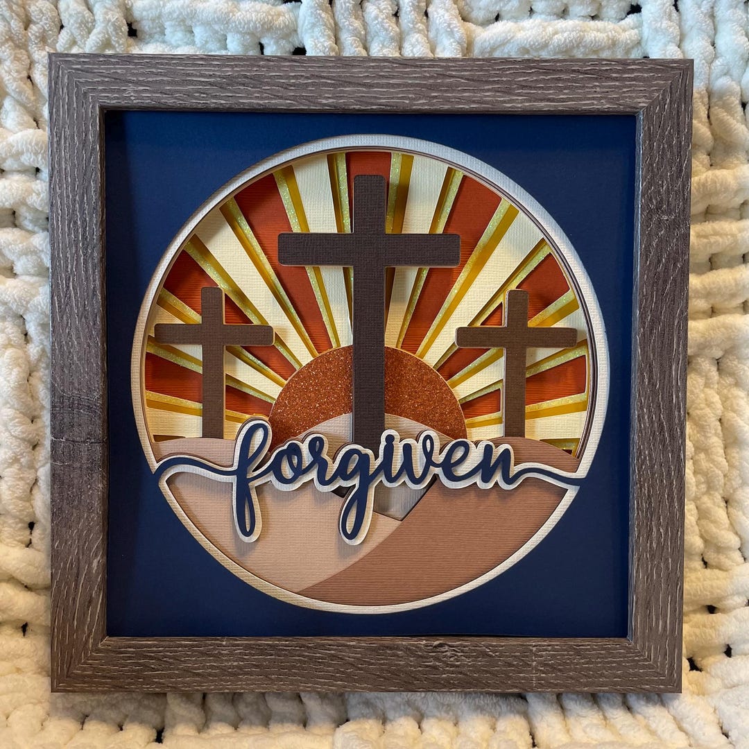 8"x 8" 3D Sunrise Forgiven Shadow Box/picture - Etsy
