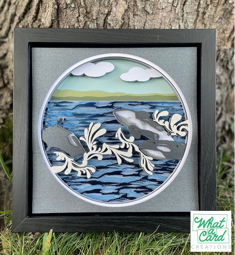 Whales Breaching in the Bay 3D SVG Digital File - Etsy