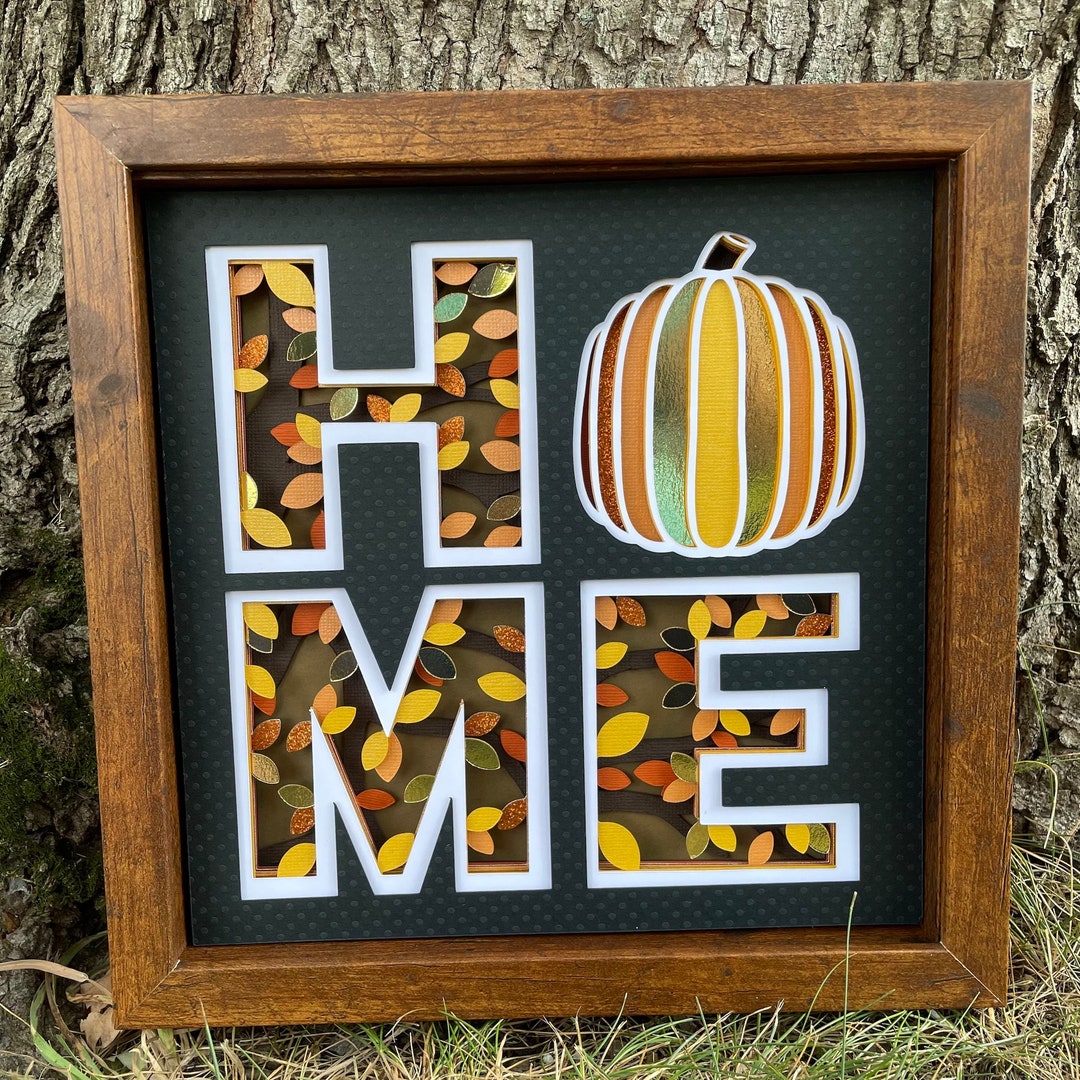 9"x 9" 3D Fall HOME Shadow Box/picture - Etsy