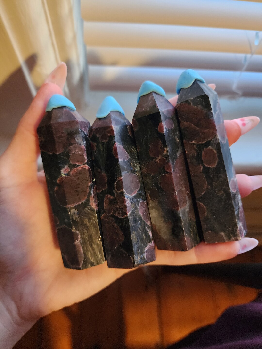 Garnet X Arfvedsonite Towers - Etsy