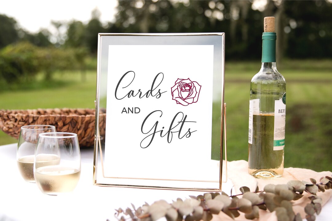Cards and Gifts Wedding Sign, Printable Wedding Sign, Cards and Gifts ...