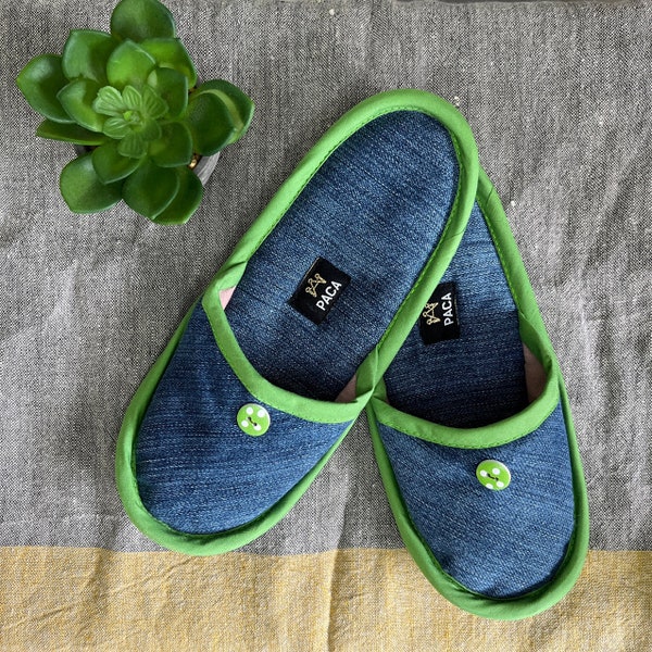 Denim Slippers - Etsy