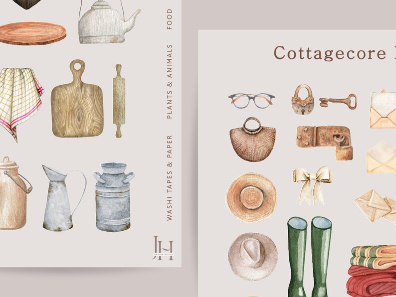 Cottagecore Digital Sticker Book With Cute Stickers for Your Digital ...