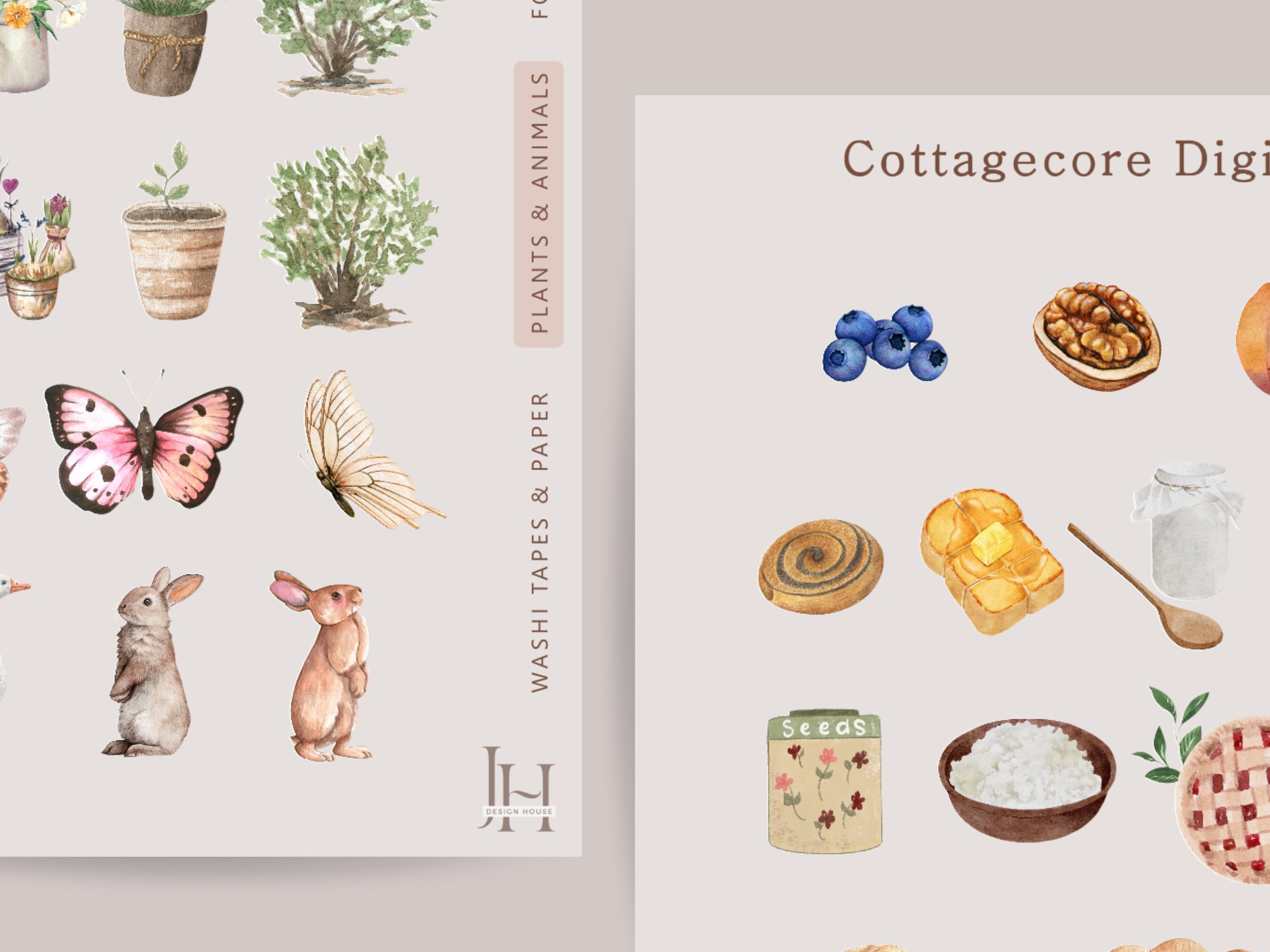 Cottagecore Digital Sticker Book With Cute Stickers for Your Digital ...