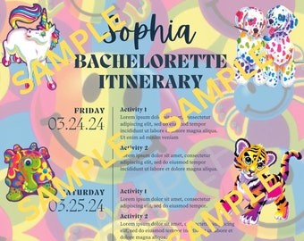Lisa Frank Itinerary - Etsy