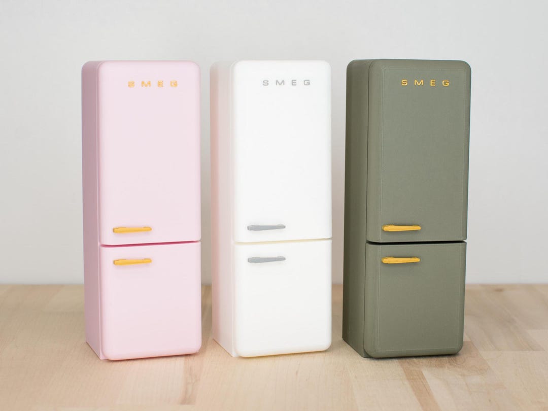 1:12 Scale Miniature Retro Smeg Refrigerator (FAB38) – Functional ...