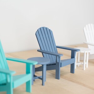 1:12 Scale Miniature Adirondack Chairs and Table - Etsy