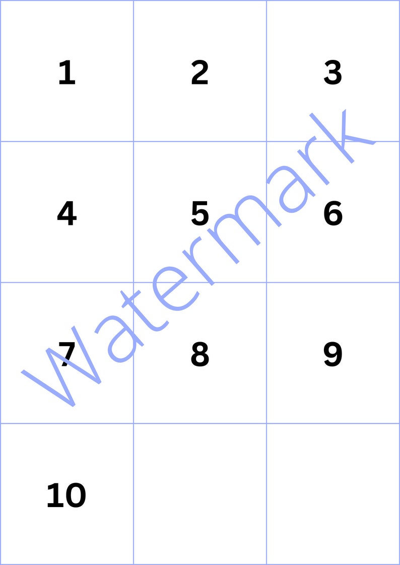 Number Matching Cut and Paste numbers 1 to 10 - Etsy