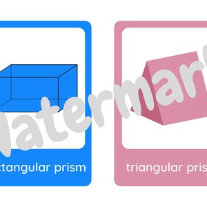 3D Shapes Flashcards - Etsy