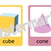 3D Shapes Flashcards - Etsy