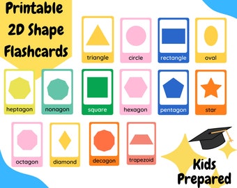 3D Shapes Flashcards (Download Now) - Etsy