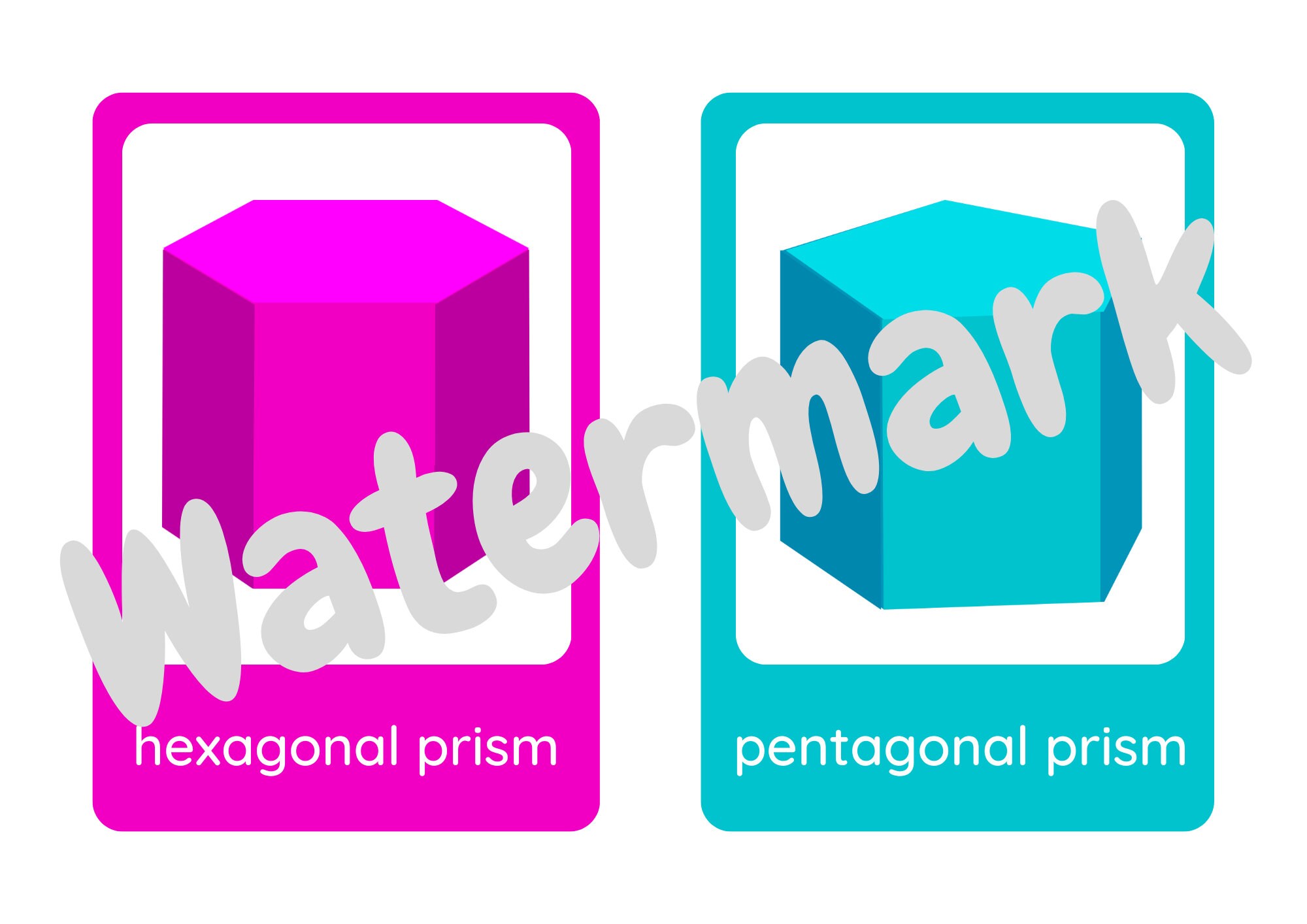 3D Shapes Flashcards - Etsy