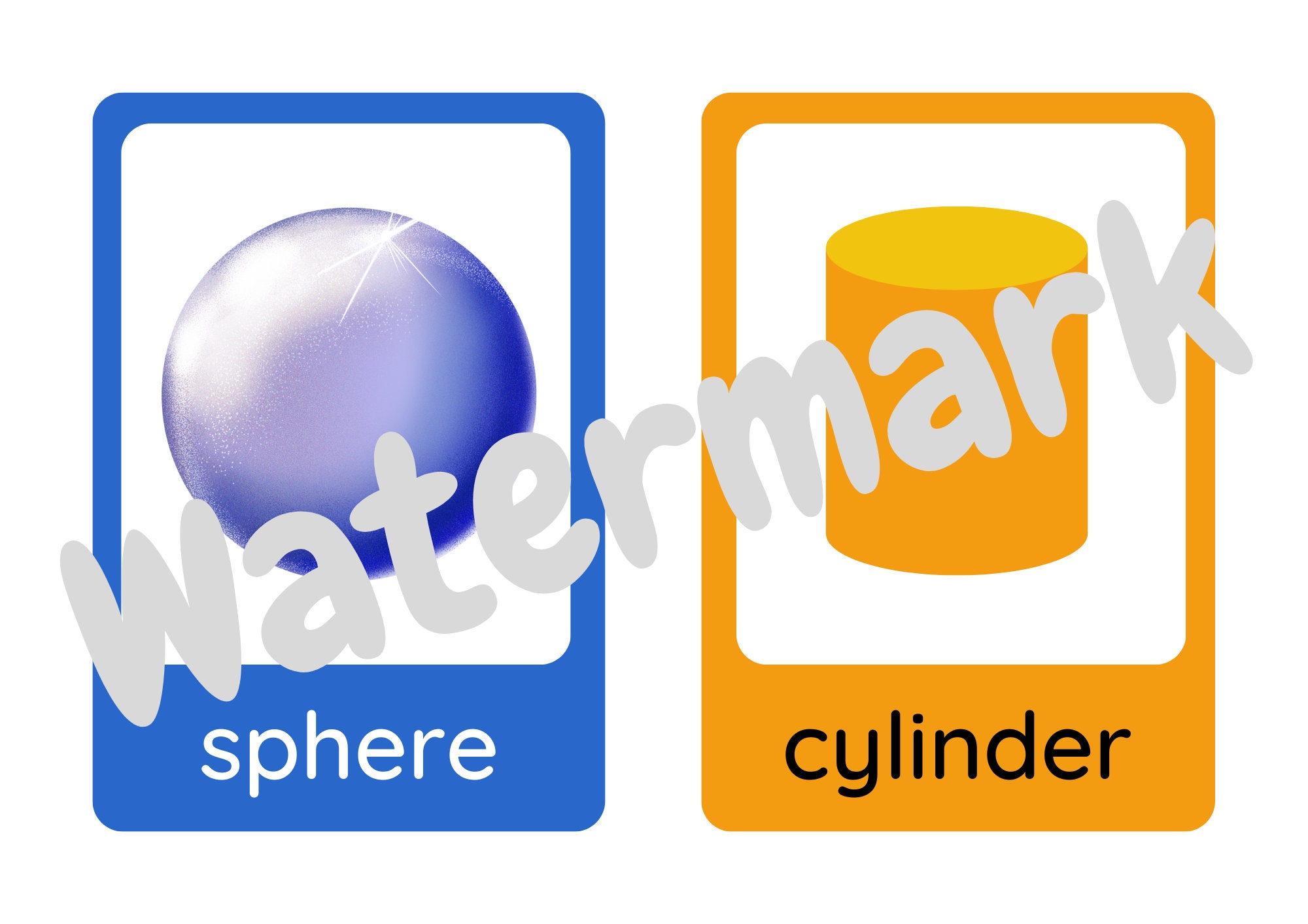 3D Shapes Flashcards - Etsy