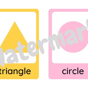 2D Shapes Flashcards - Etsy