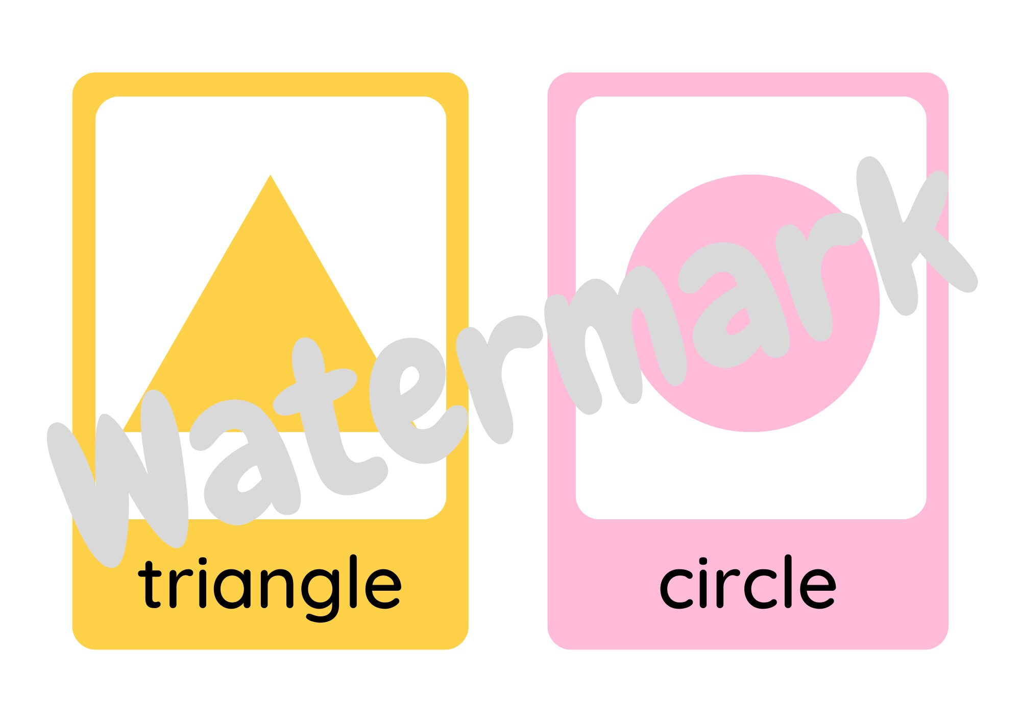 2D Shapes Flashcards - Etsy