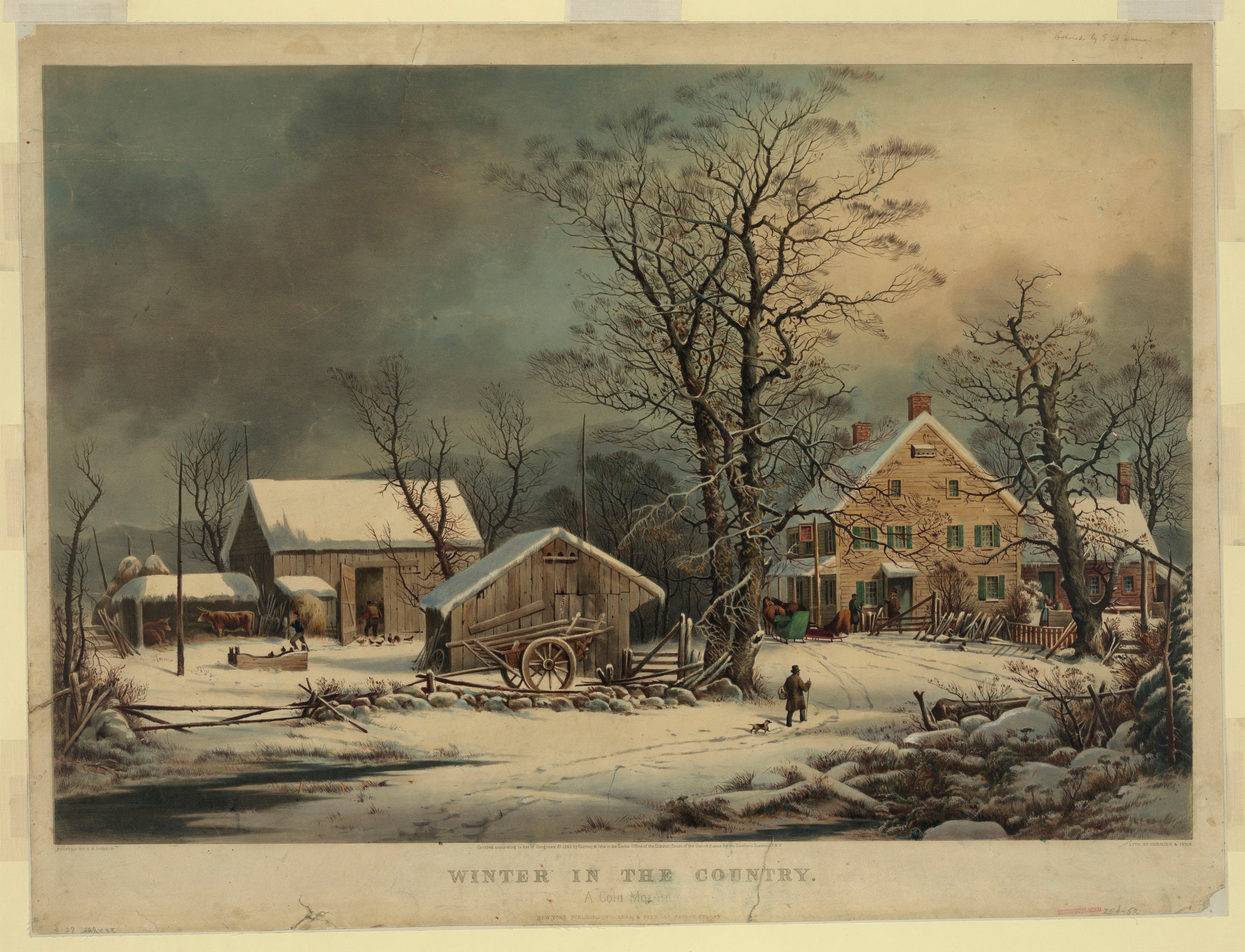 Currier & Ives "winter in the Country" Canvas Reproduction Print - Etsy
