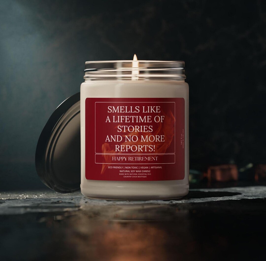 Firefighter Retirement Soy Candle, Fire Chief Retirement Gift, Coworker ...