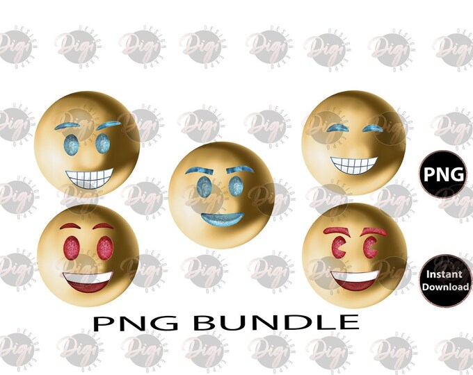 Smiley Face Bundle Png, Smiley Png, Happy Face Png, Yellow Smiley Png ...