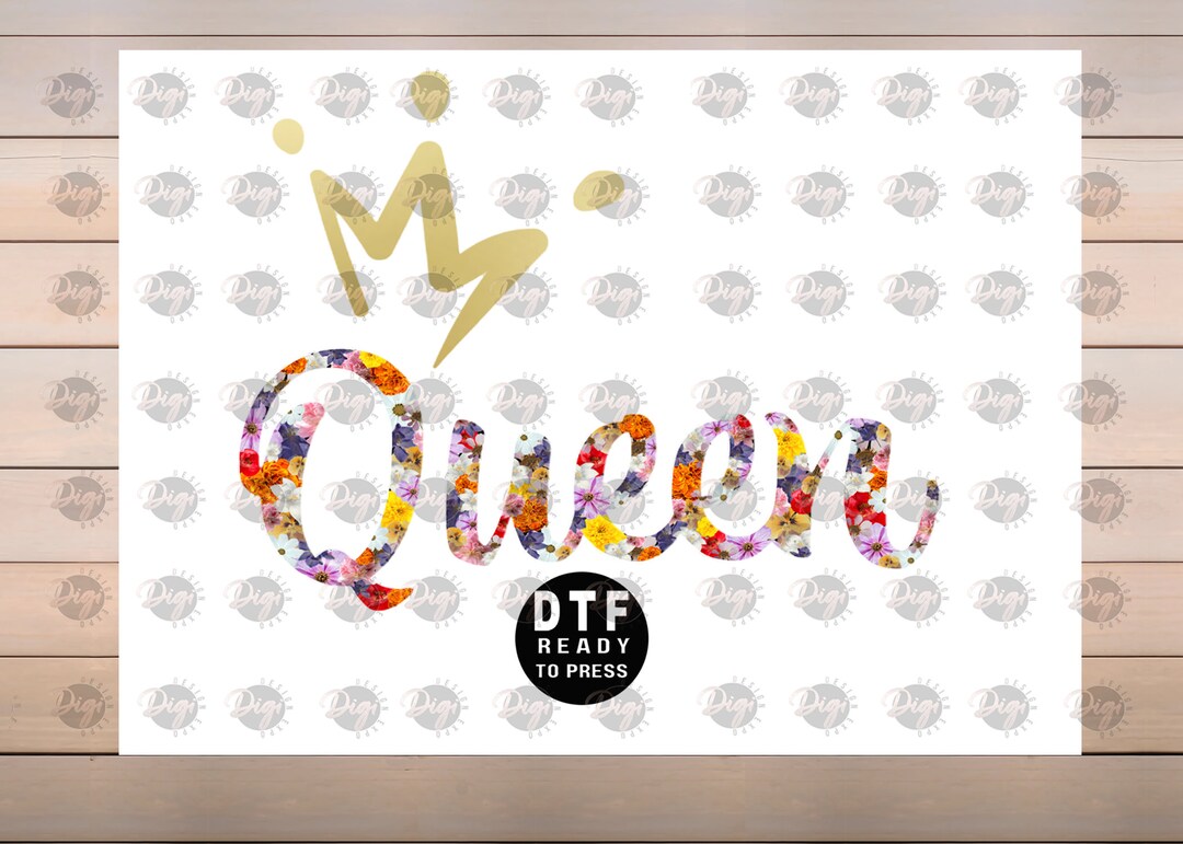 Queen With Crown Transfer, Queen DTF for Tshirts, Mothers Day Gift - Etsy