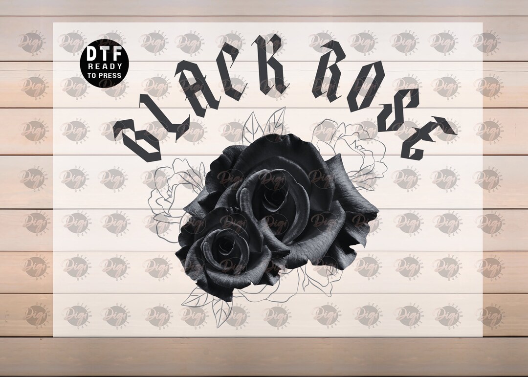 Black Rose DTF, Transfer Image, DTF - Etsy