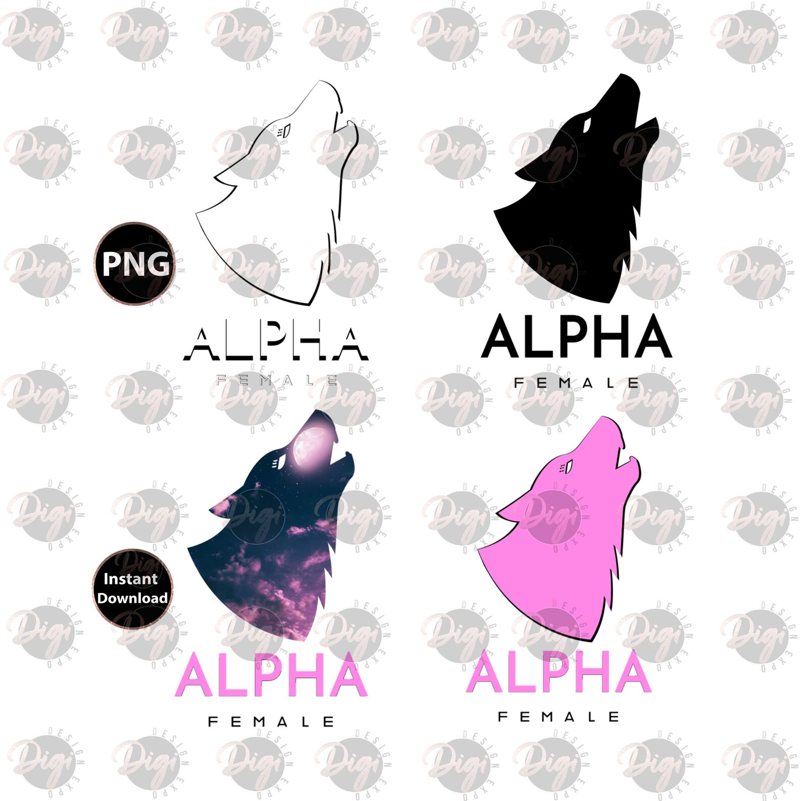 Alpha Female Bundle Png Alpha Male Png Alpha Female Clipart - Etsy