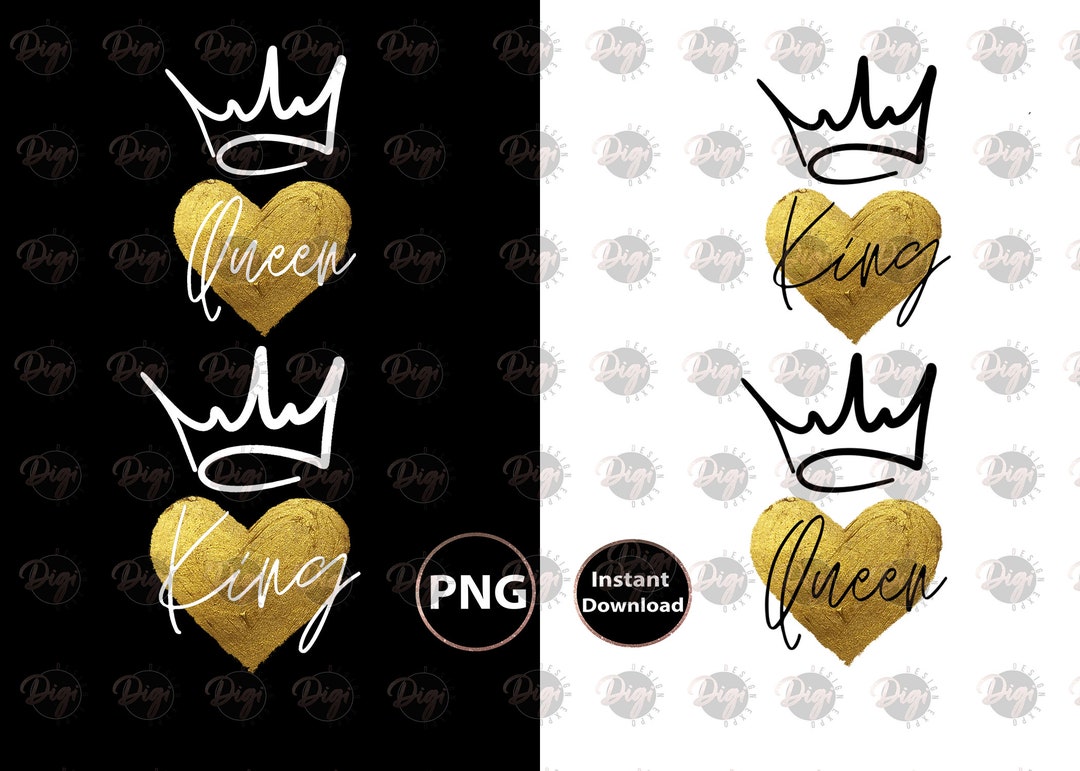 King and Queen Bundle Design | Queen Clipart | King Clipart | King and ...